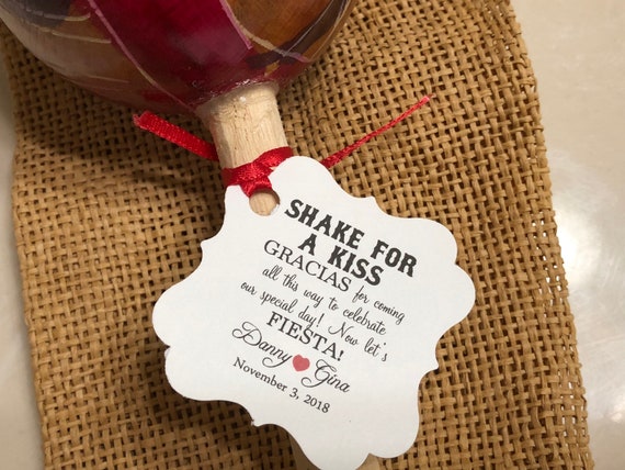 Maracas Favor Tags 2x2 Wedding Tags Thank You Tags - Etsy