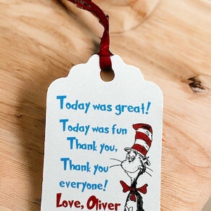 Dr Seuss Favor Tags, Baby Shower Tags, Thank You Tags, Favor Tags, Gift ...