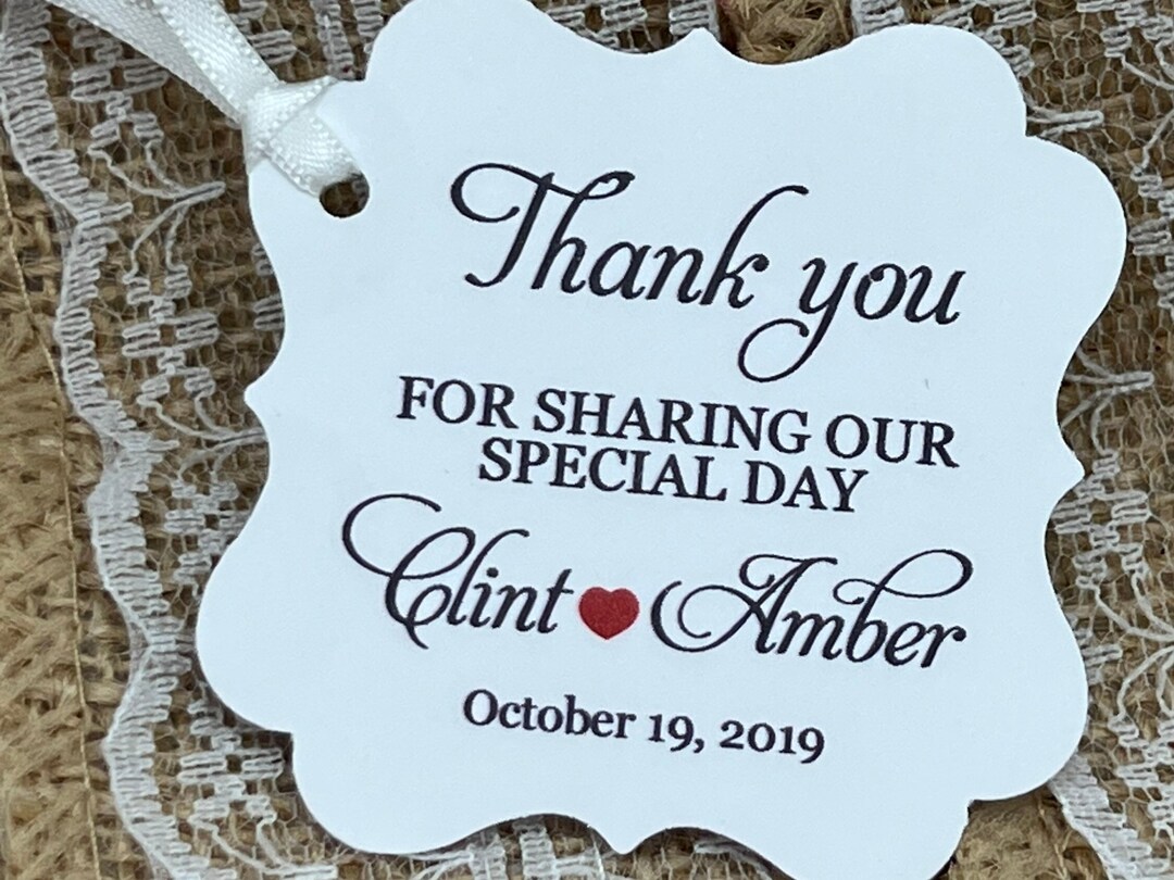 Wedding Thank You Tags, Wedding Tags, Thank You for Celebrating With Us ...