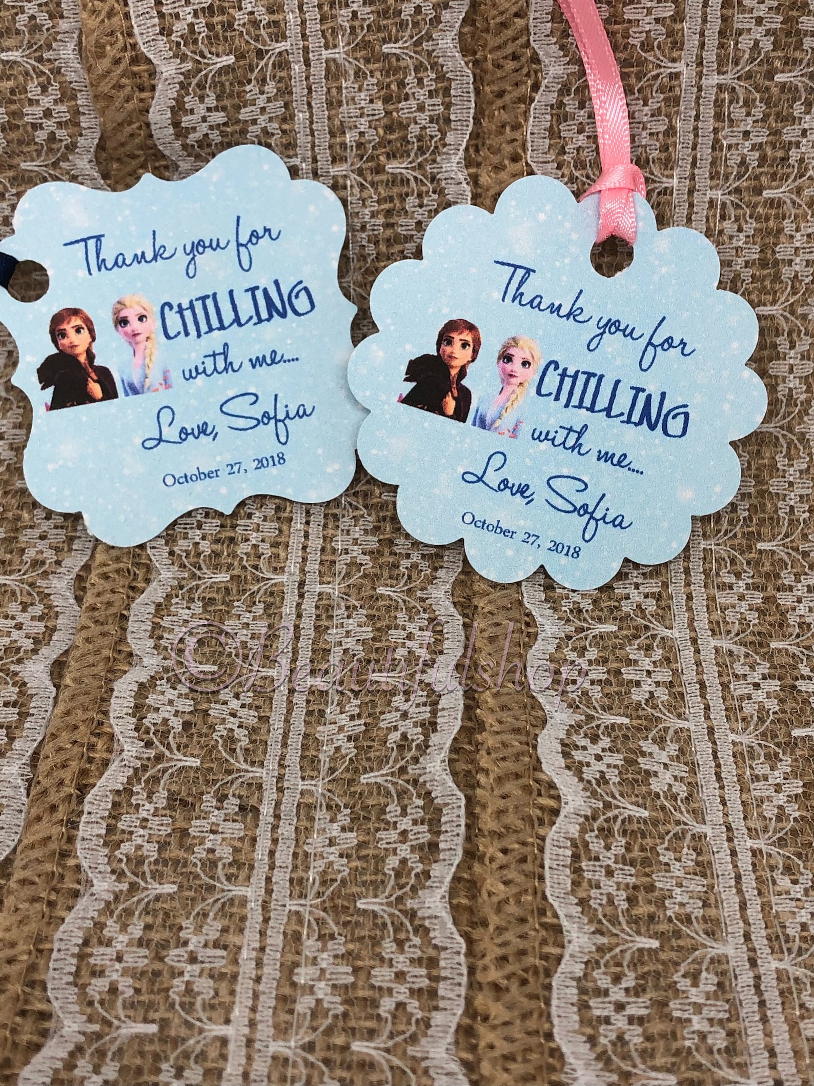 Personalized Frozen 2 Favor Tags, Thank You Tags (set of 20) - Etsy