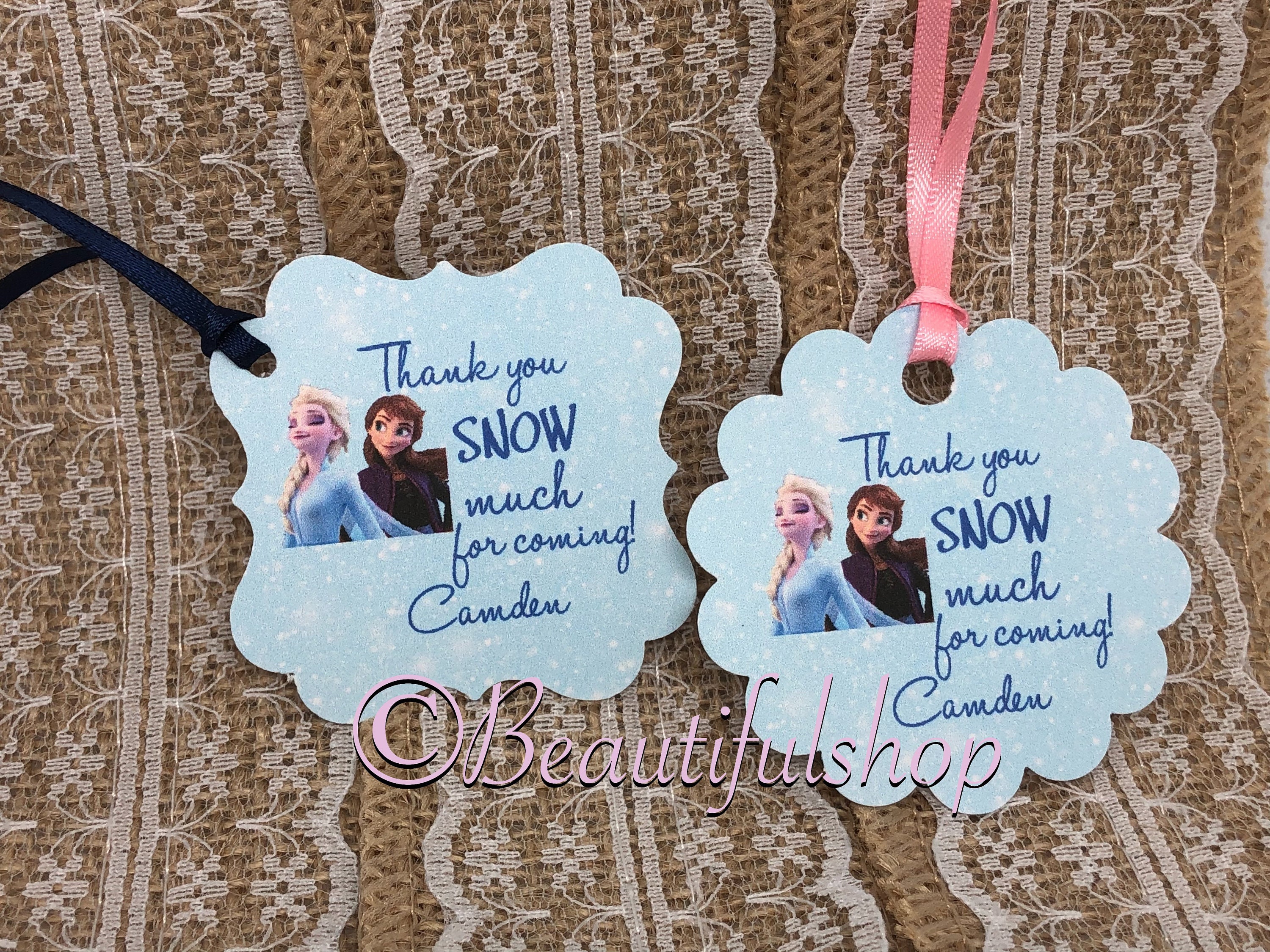 Personalized Frozen 2 Favor Tags, Birthday Party (set of 20) - Etsy