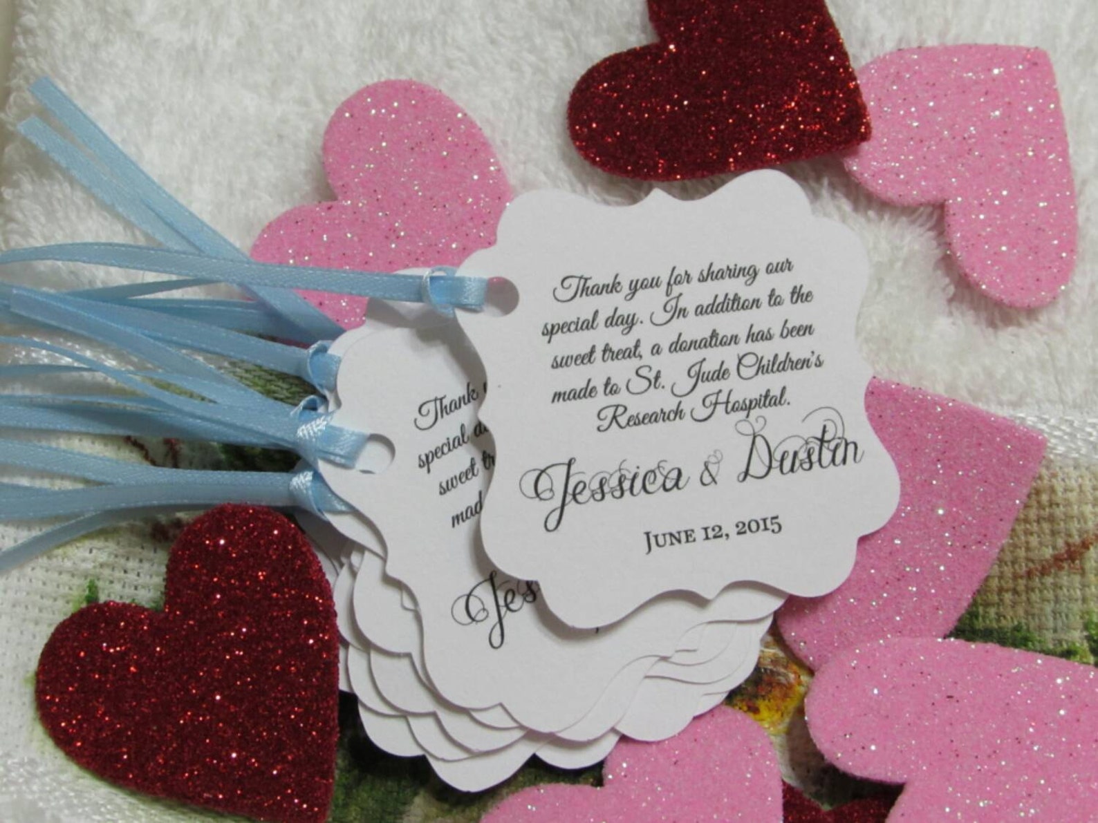 Donation Tags, Wedding or Bridal Shower Donation Favor Tags, Wedding ...