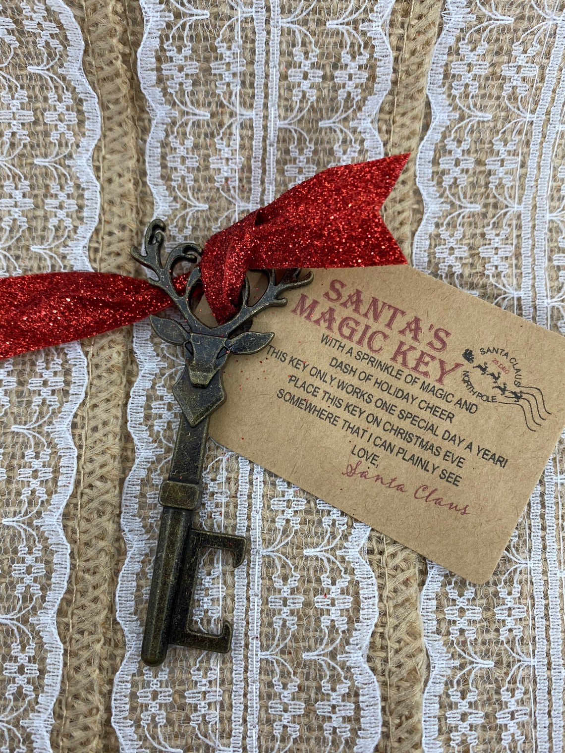 Santa's Magic Key, Cute Santa's Magic Key, Handmade Father Christmas ...