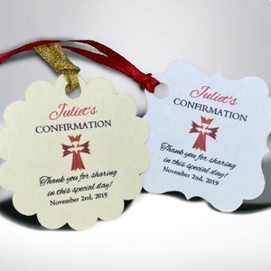 Confirmation Favor Tags, Holy Confirmation Gift Tag, Thank You Tags ...