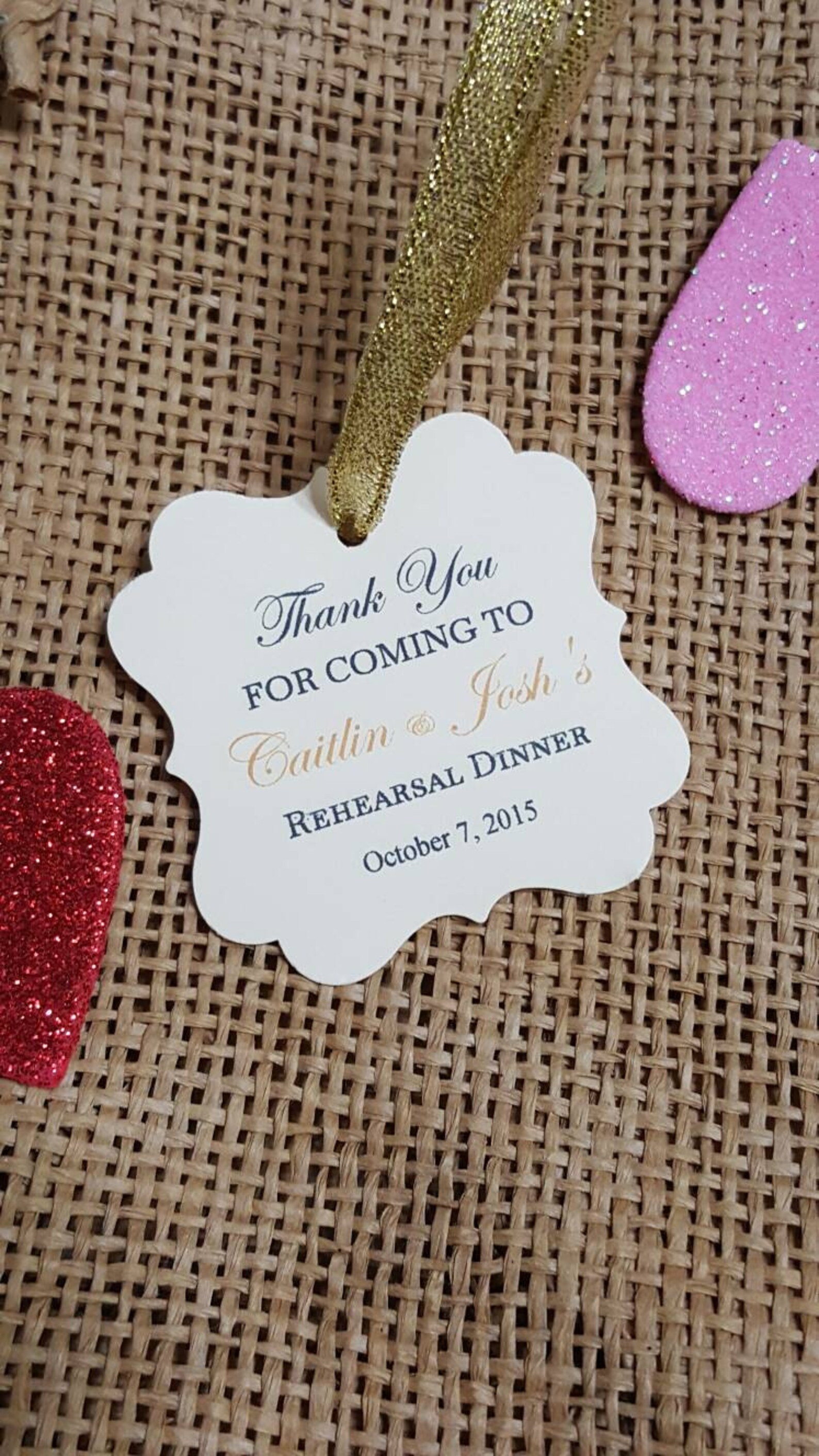 Rehearsal Dinner Tags Rehearsal Tags Silverware Tags - Etsy