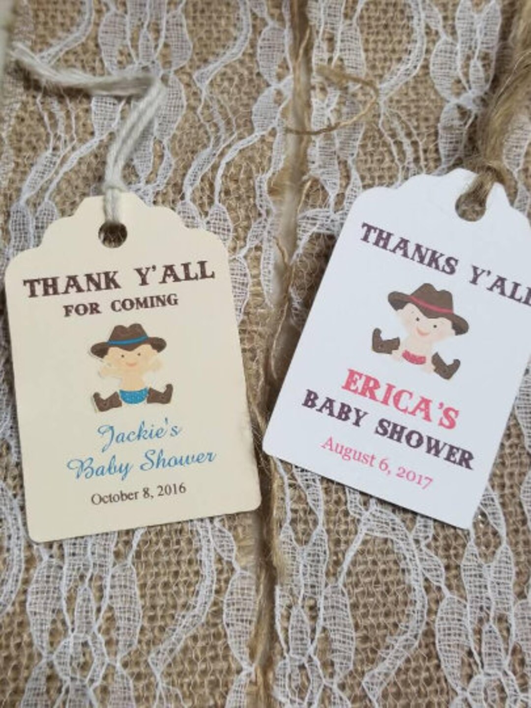 Cowboy Tags, Rodeo Tags, Rodeo Shower Tags, Rodeo Birthday Tags, 1st ...