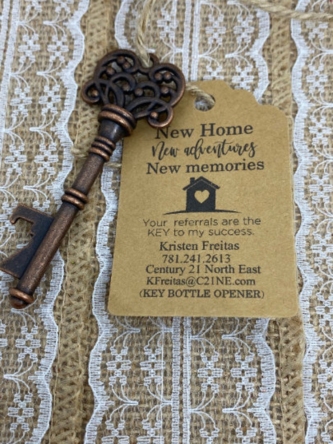 Key Bottle Openers AND Tags, Real Estate Closing GIFT, Bottle Opener ...