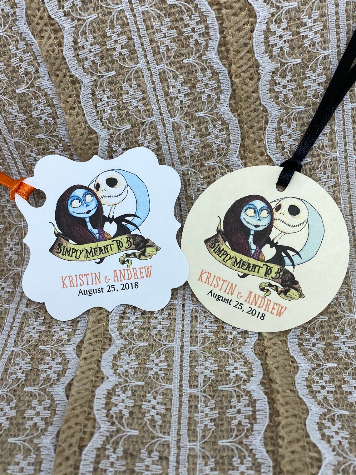 Nightmare Before Christmas Halloween Tags Thank You Tags - Etsy