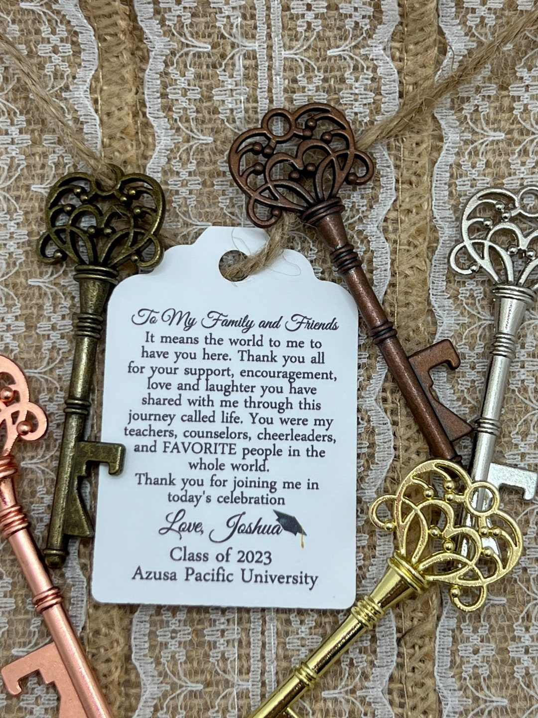 Key Bottle Openers AND TAG, Graduation Class, Graduation Tags ...