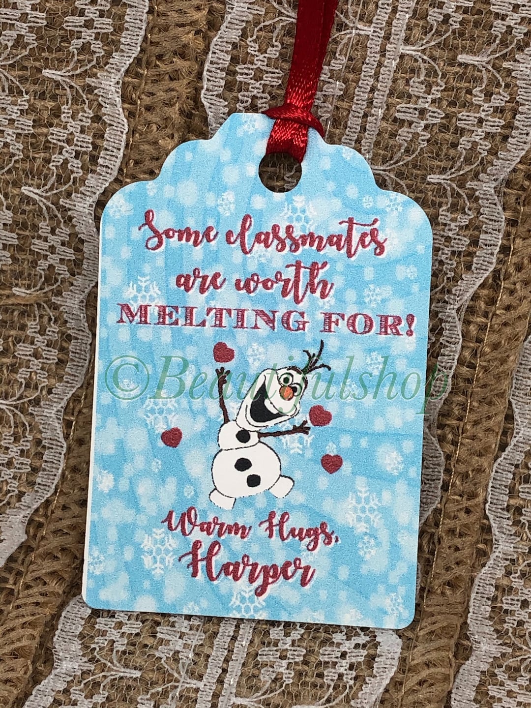 Olaf Valentine Tags, Thank You Tags, Favor Tags, Gift Tags, Valentine ...