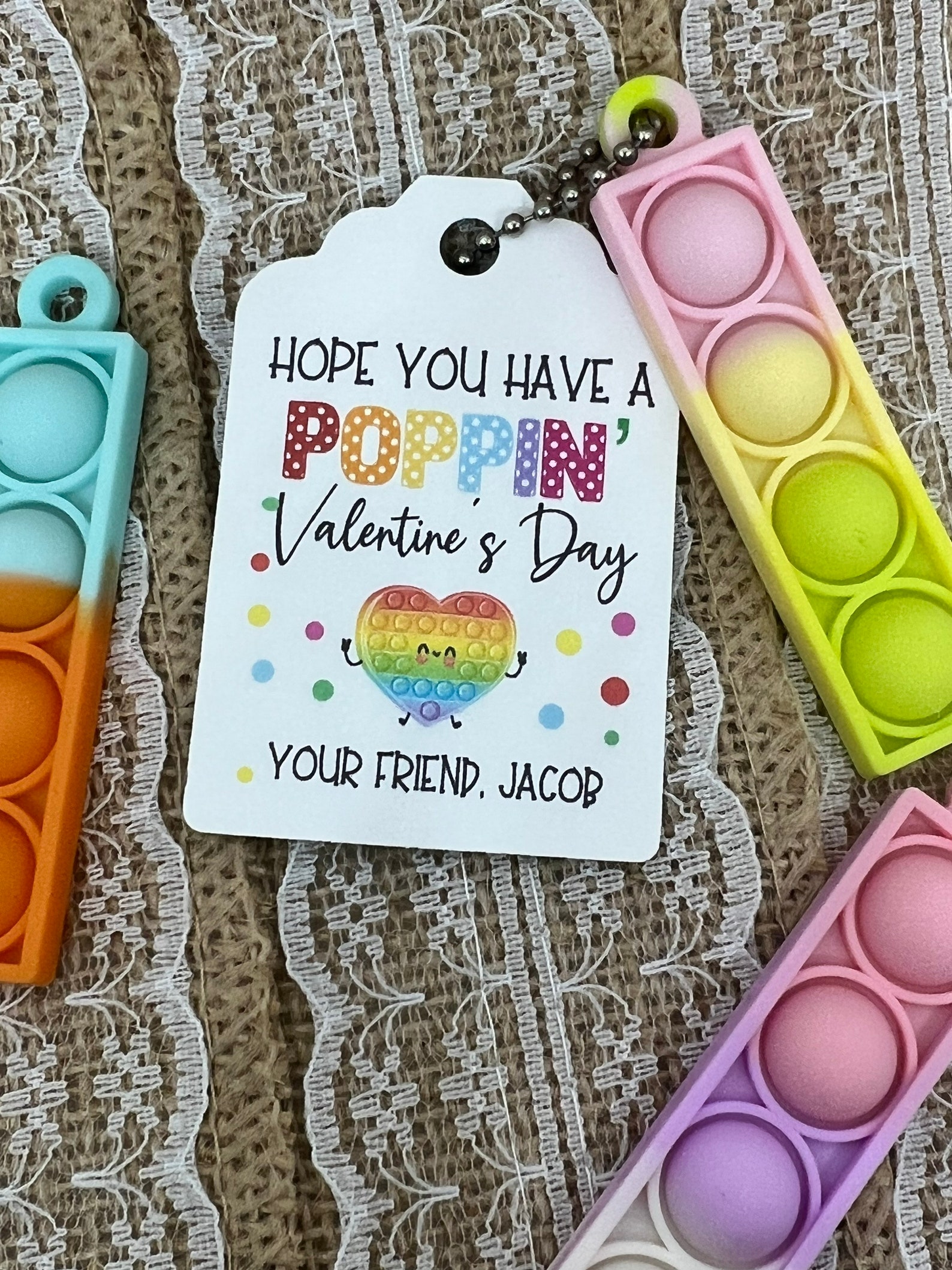 Pop It Valentine Cards Fidget Valentines Poppin for Boys - Etsy