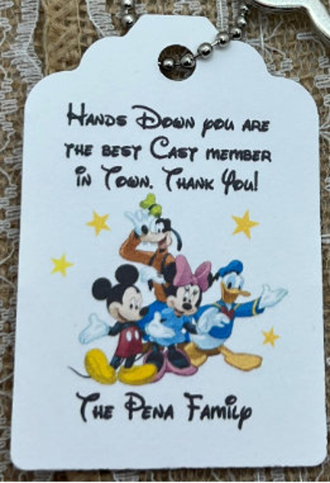 Disney Cast Member Thank You Tag Pixie Dust Tag Pixie Dust - Etsy