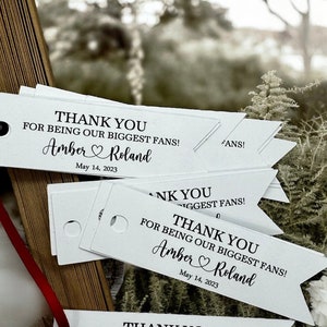 Fan Tags, Personalized Favor Tags, Wedding Tags, Love, Thank You Tags ...