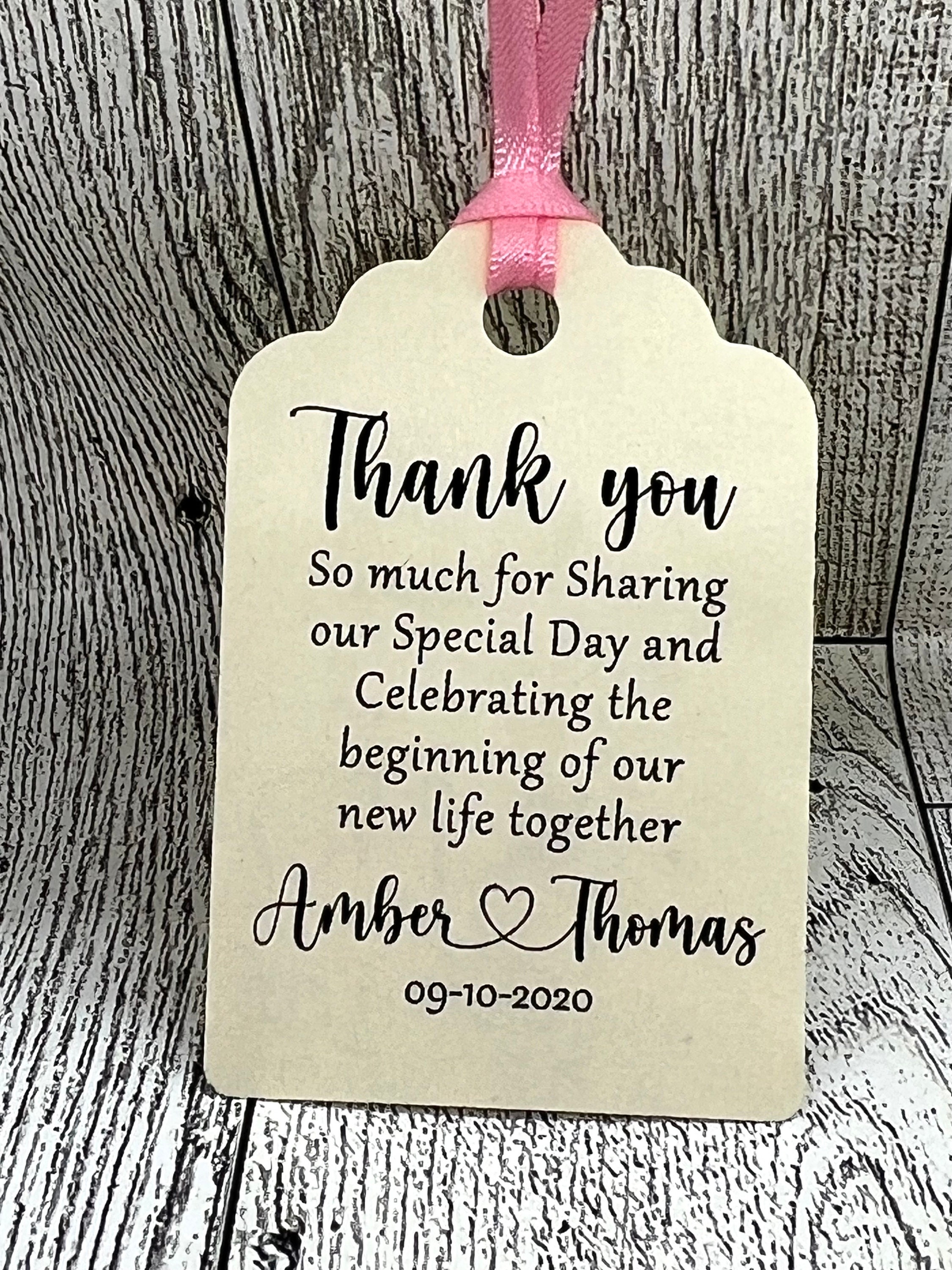 Wedding Thank You Tags, Wedding Favors, Gift Tags, Wedding Favor Tags ...