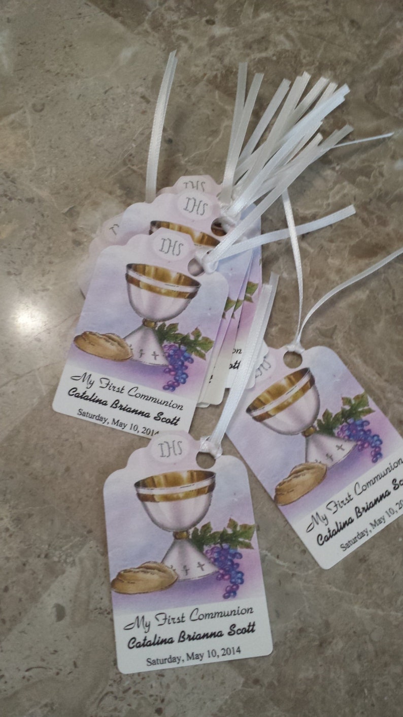 First Holy Communion Favor Tags, Communion Boy, Communion Favor Tag ...