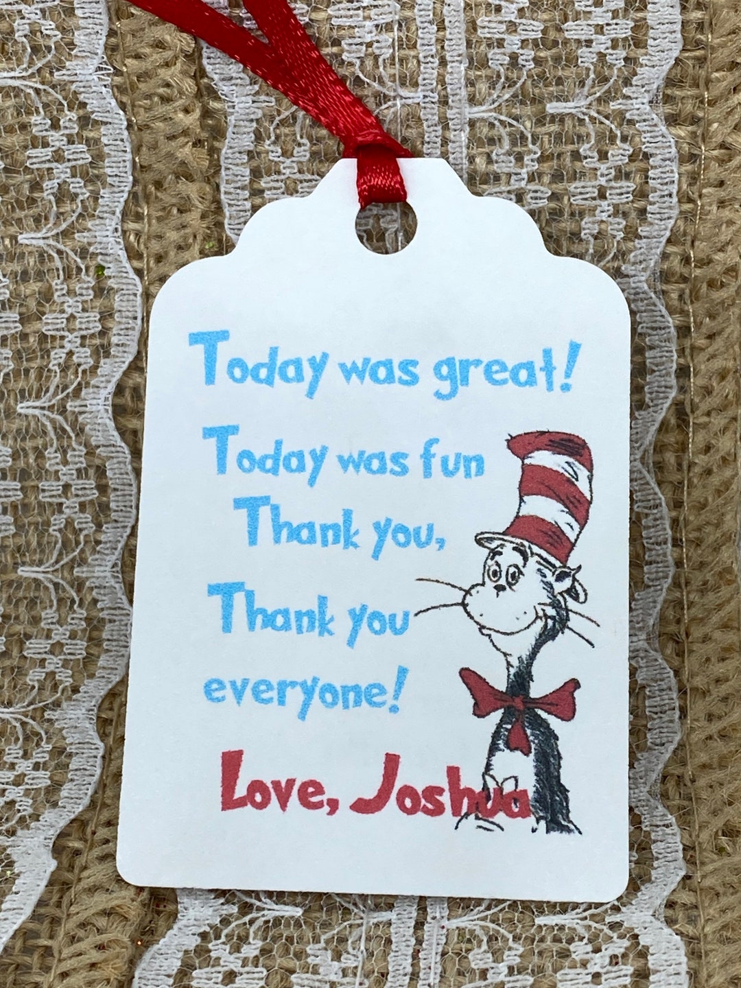 Dr Seuss Favor Tags Baby Shower Tags Thank You Tags Favor - Etsy