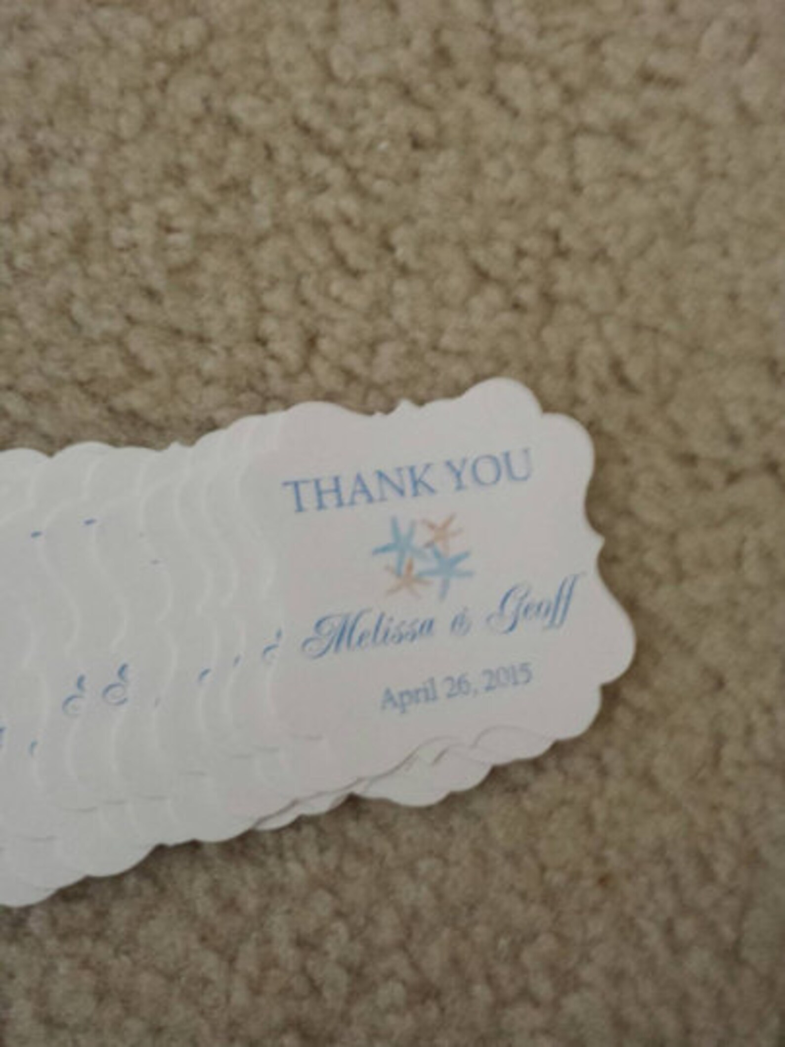 Starfish Favor Tags Starfish Tags Beach Wedding Tags Thank - Etsy