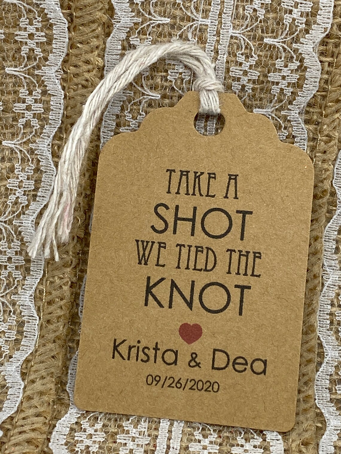 Take a Shot We Tied the Knot Favor Tags Wedding Tags Take a - Etsy