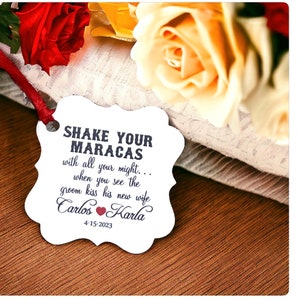 Maracas Favor Tags, Mexican Maracas TAGS Wedding Tags, Thank You Tags ...