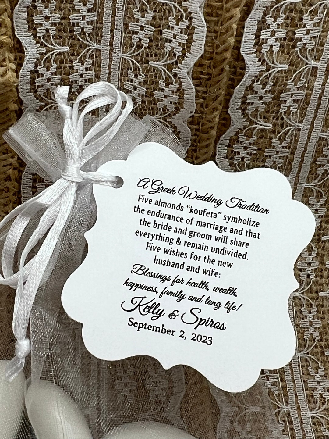 A Greek Wedding Tradition, Koufeta Candy Coated Almond Tags, Greek ...