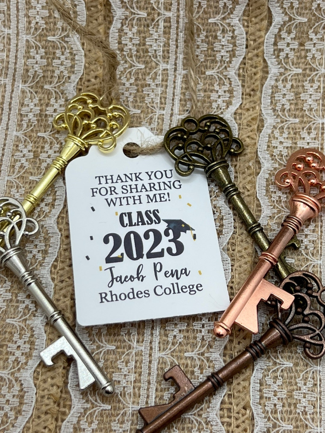 Key Bottle Openers AND TAG, Graduation Class, Graduation Tags ...