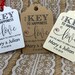 Key Tags, Bottle Opener Tags, Wedding Favors, Skeleton Key Favor Tags ...