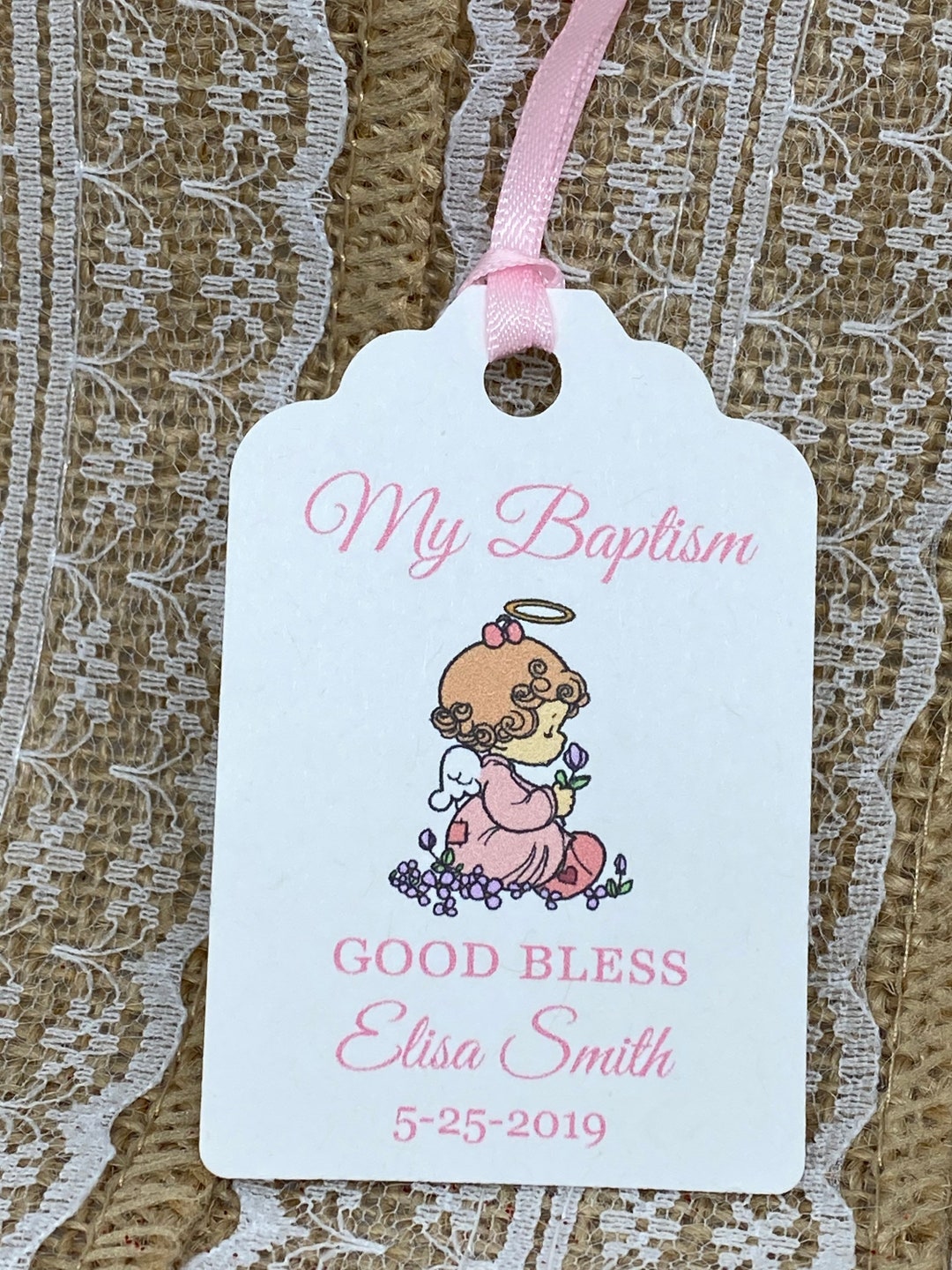 Angel Favor Tags, Baptism Tags, Thank You Tags, Favor Tags, Gift Tags ...