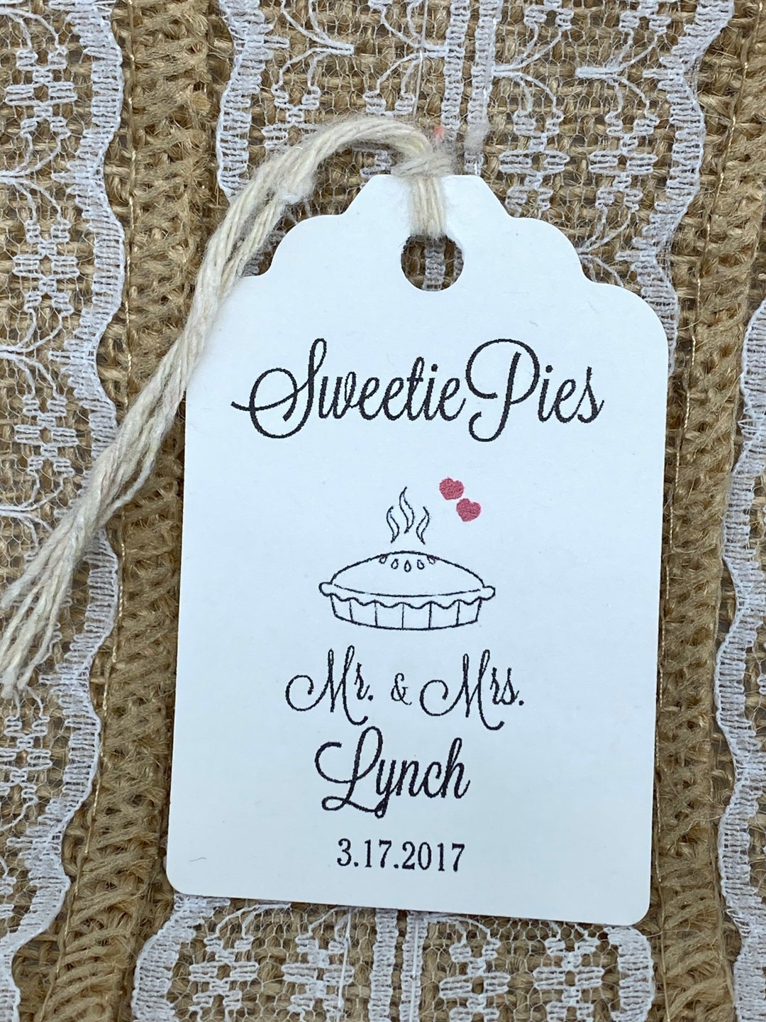 Pie Tags, Wedding Tags, Moonshine Favor Tags, Thank You Tags, Favor ...