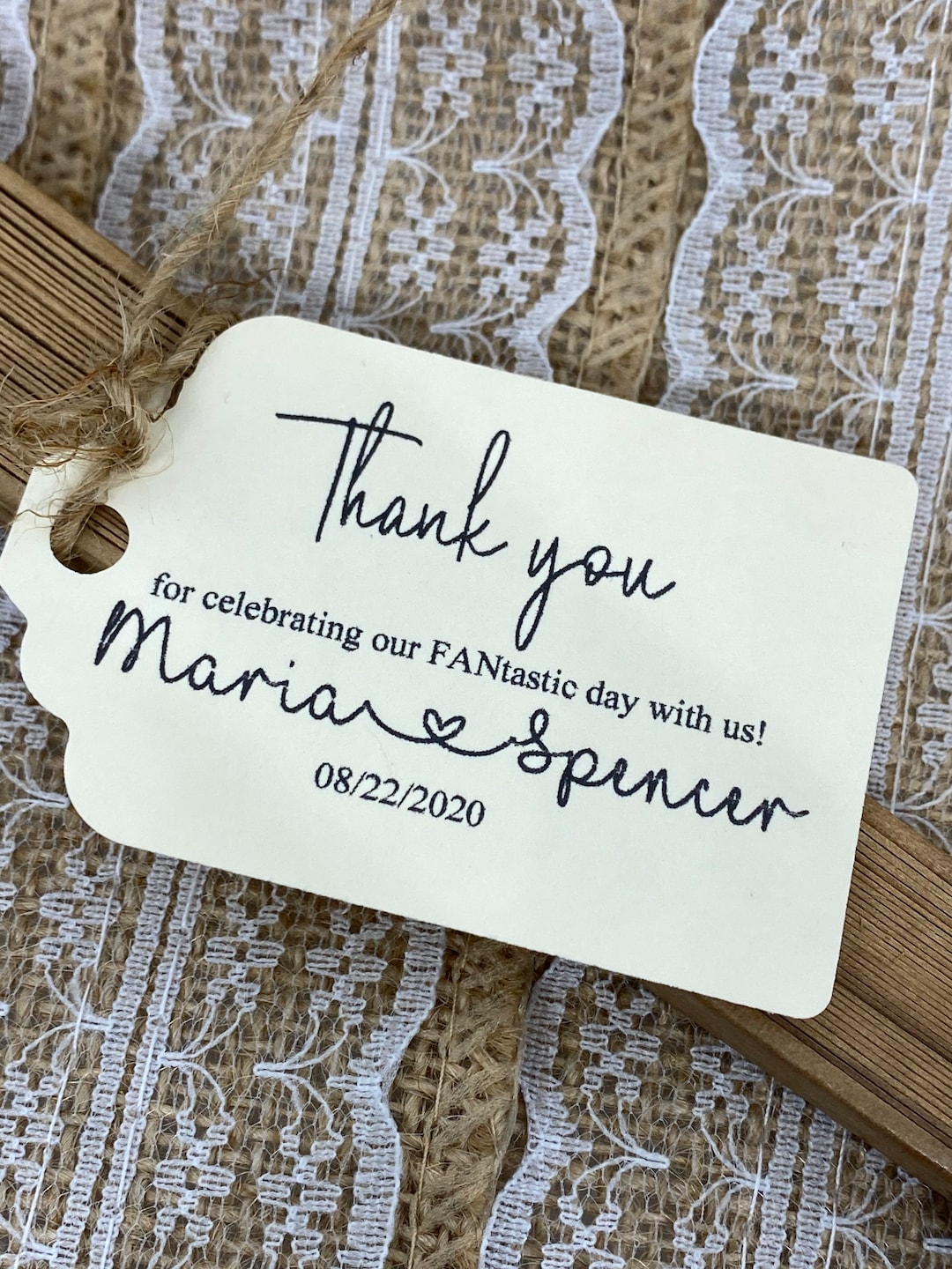 Fan Tags, Personalized Favor Tags, Wedding Tags, Love, Thank You Tags ...
