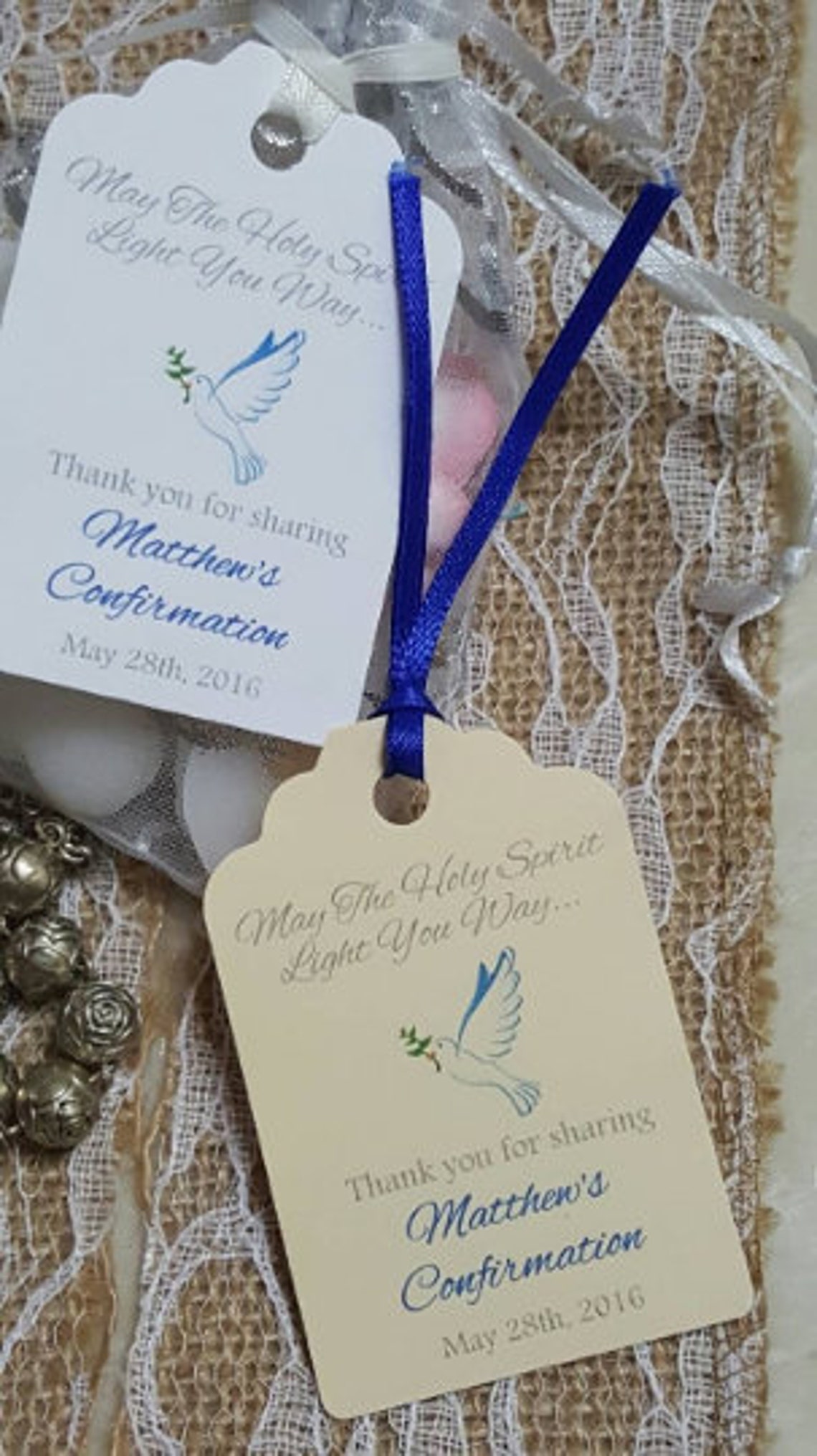 Confirmation Favor Tags Holy Confirmation Gift Tag Thank You - Etsy