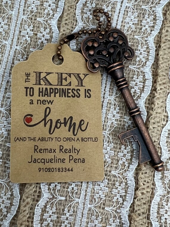 Key Bottle Openers AND Tags Real Estate Closing GIFT Bottle - Etsy