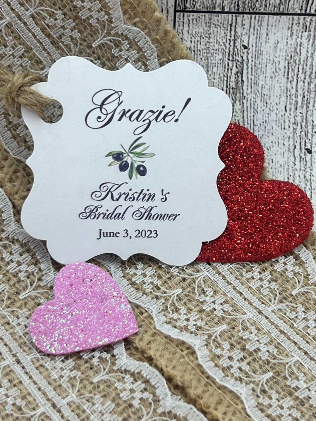 Olive Oil Favor Tags, Wedding Tags, Olive Tags, Gift Tags, Shower Favor ...