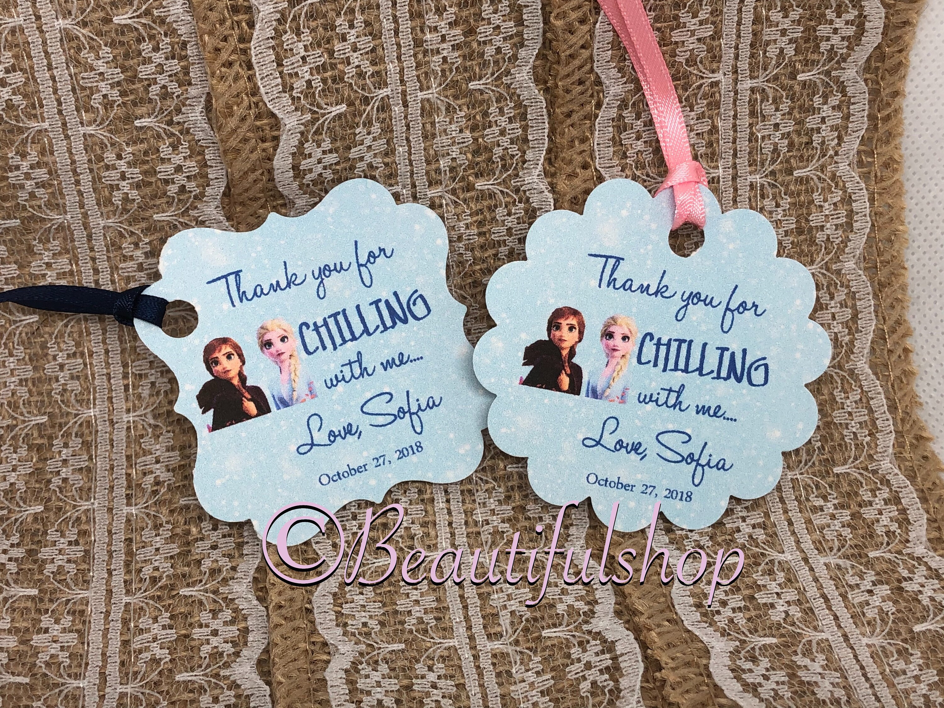 Personalized Frozen 2 Favor Tags, Thank You Tags (set of 20) - Etsy