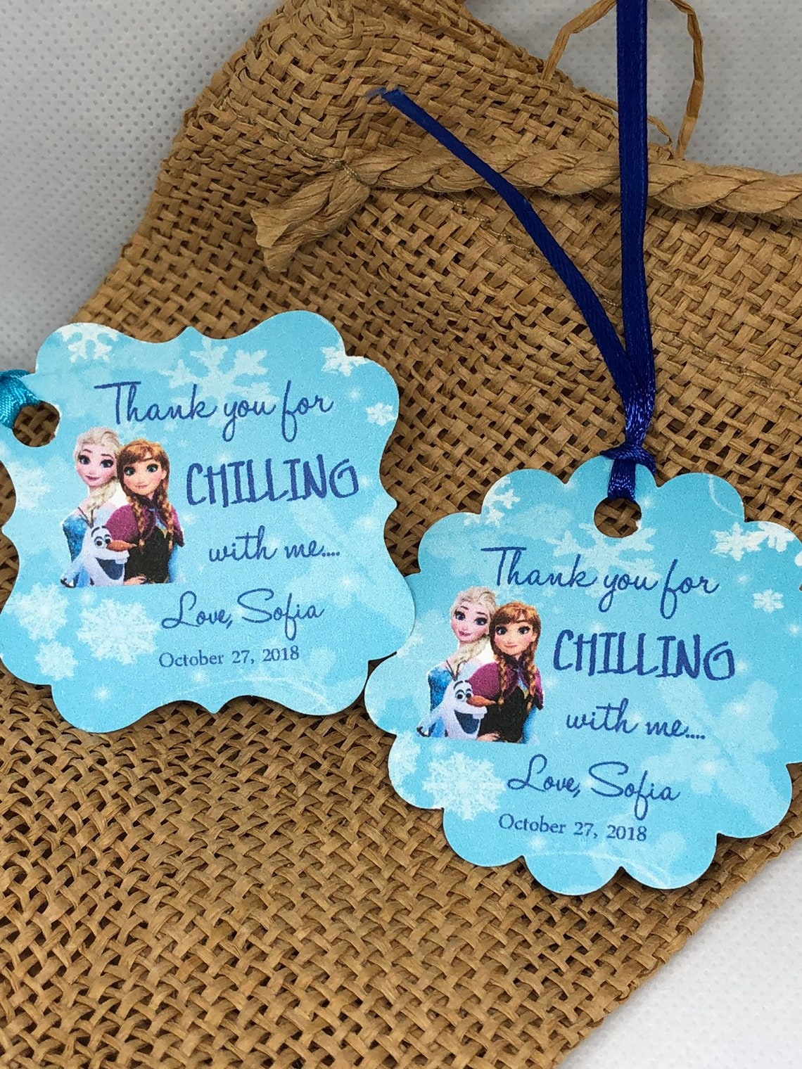 Personalized Favor Tags 2x2 or 2 Thank You tags | Etsy
