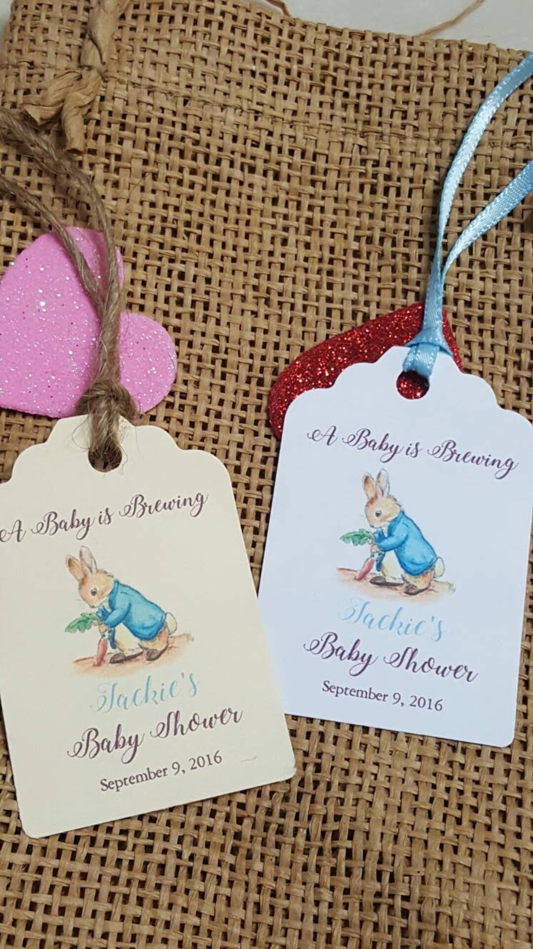 Peter Rabbit Favor Tags Bunny Tags Baby Shower Tags Thank - Etsy