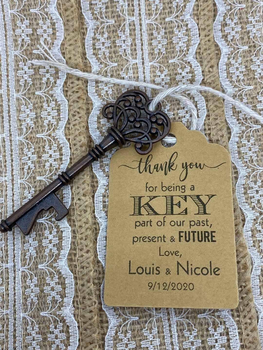 Key Bottle Openers AND Tags, Wedding Favors, Skeleton Key Favors, Key ...