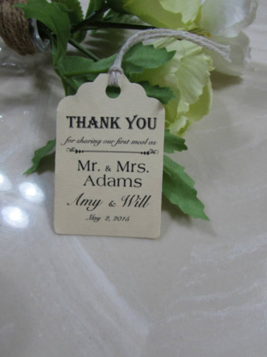 First Meal Favor Tags, Wedding Tags, Thank You Tags, Favor Tags, Bridal ...