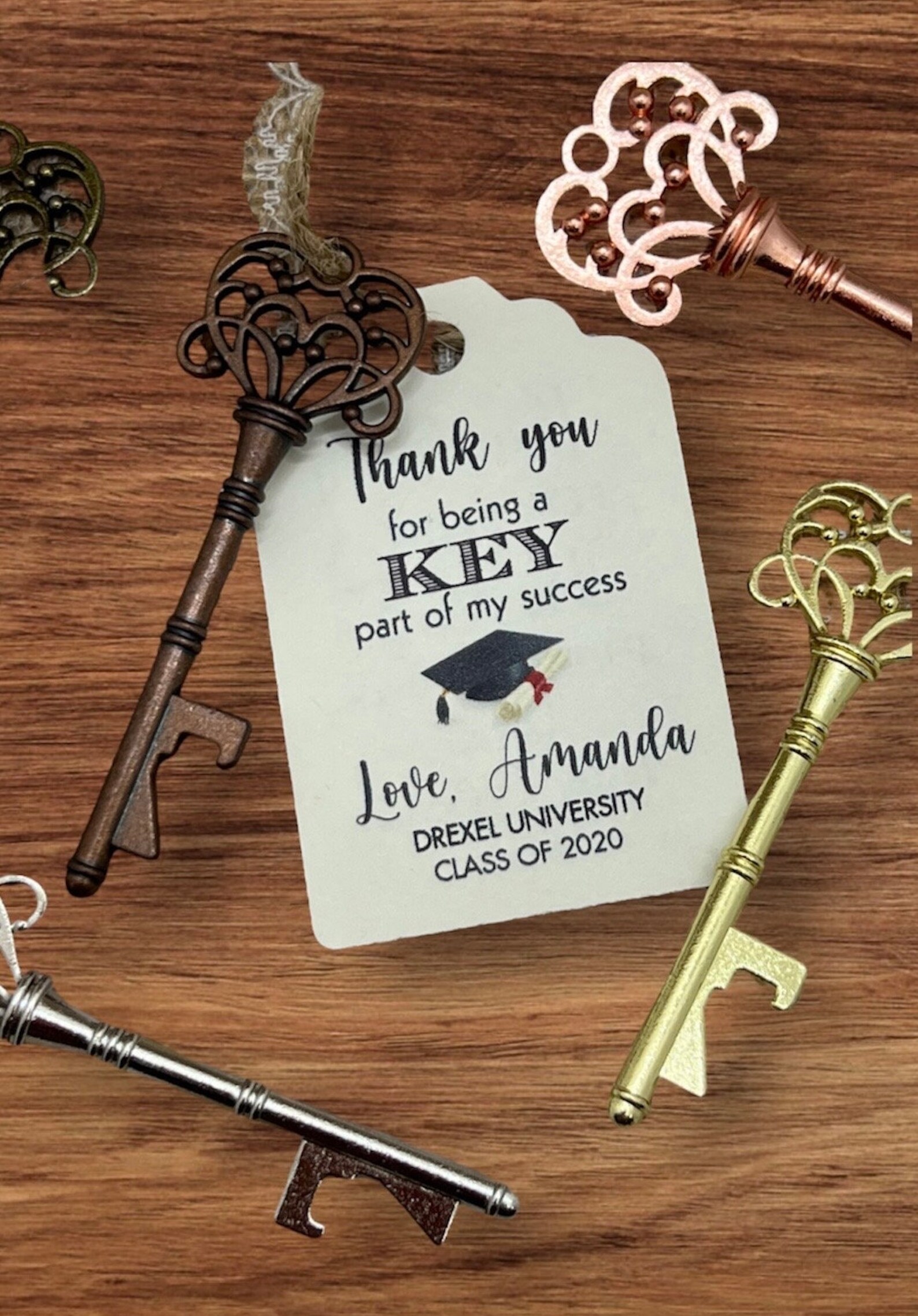 Key Bottle Openers AND TAG, Graduation Class, Graduation Tags ...