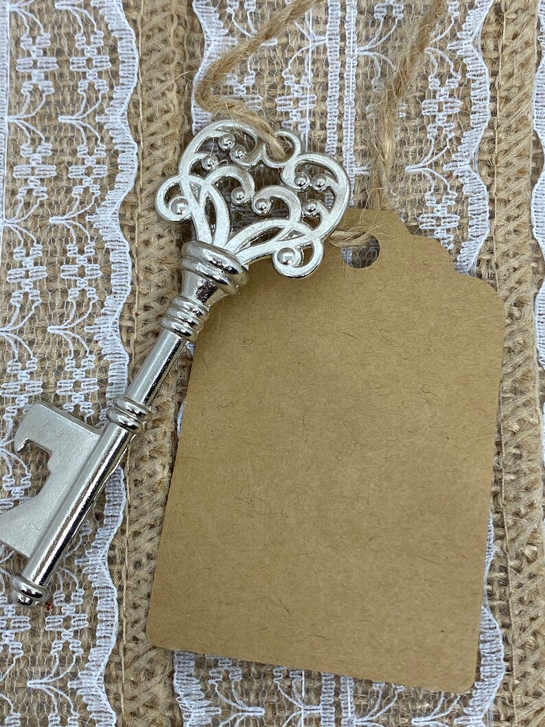 Key Bottle Openers AND Tags, Wedding Favors, Skeleton Key Favors, Key ...