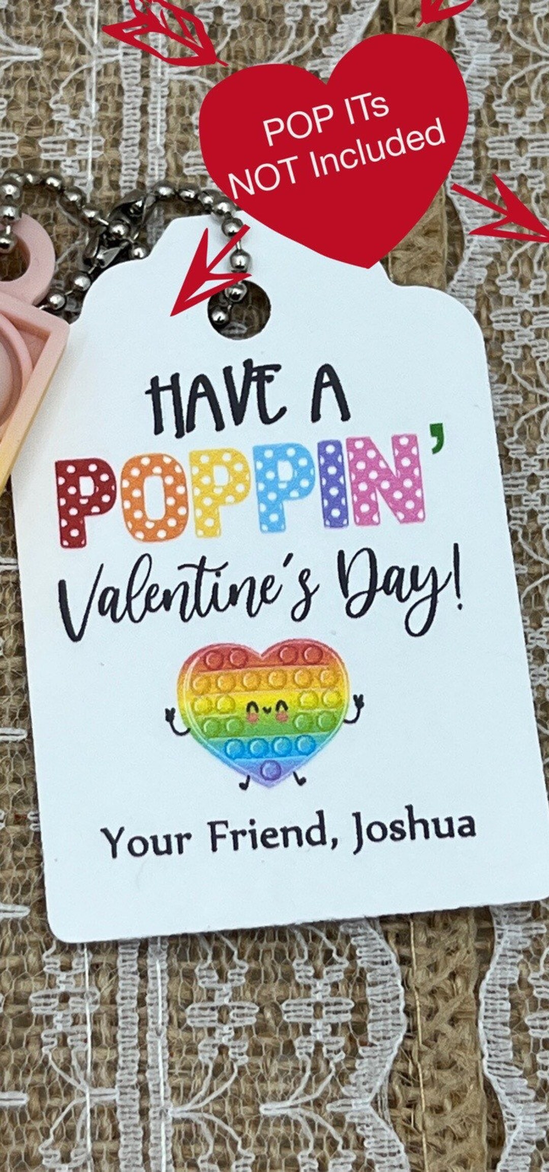 Pop It Valentine Cards, Fidget Valentines Poppin for Boys Girls Kids ...