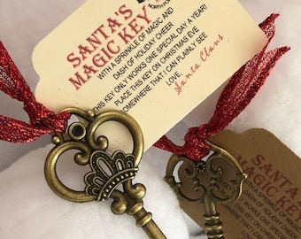 Santa's Magic Key, Cute Santa's Magic Key, Handmade Father Christmas ...