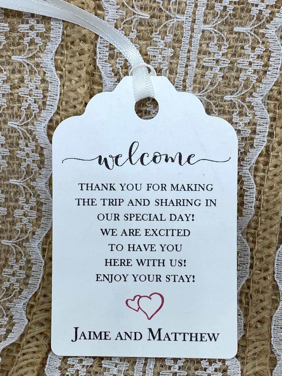 Welcome Hotel Tags, Wedding Welcome Tags Wedding Tags, Gift Bag Tags ...