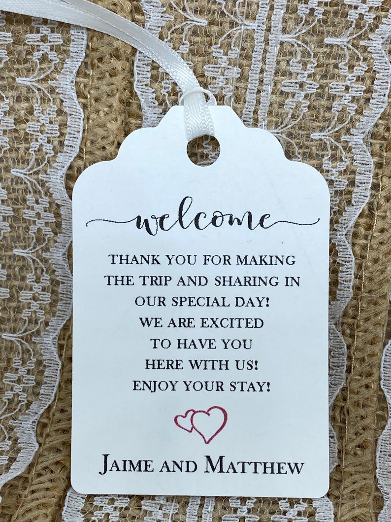 Welcome Hotel Tags Wedding Welcome Tags Wedding Tags Gift - Etsy