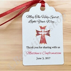 Confirmation Favor Tags, Holy Confirmation Gift Tag, Thank You Tags ...