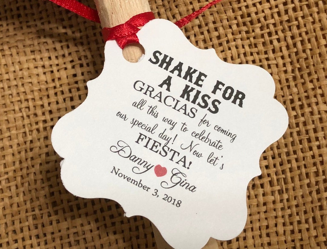 Maracas Favor Tags, Wedding Tags, Thank You Tags, Favor Tags, Gift Tags ...