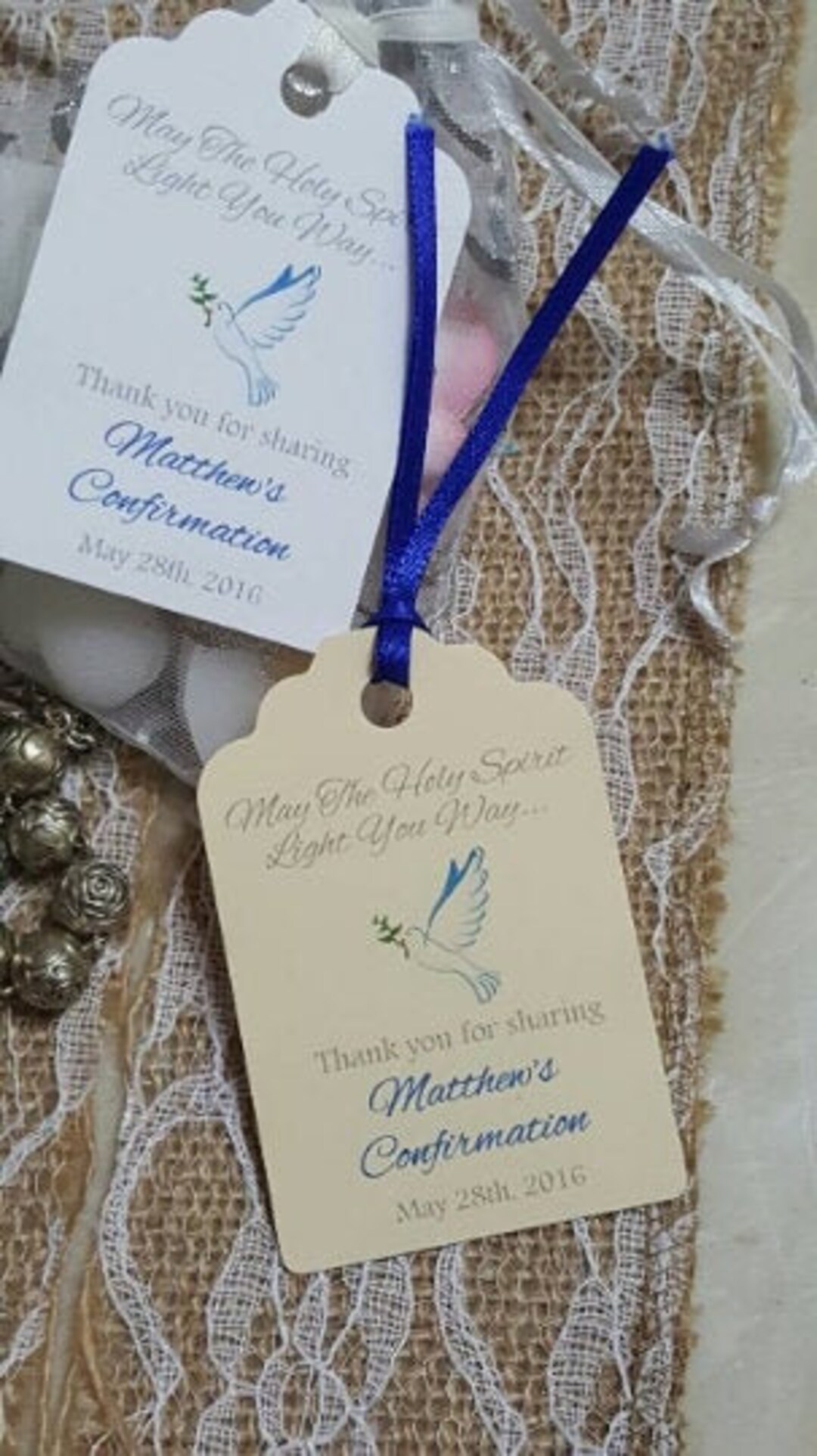 Confirmation Favor Tags, Holy Confirmation Gift Tag, Thank You Tags ...