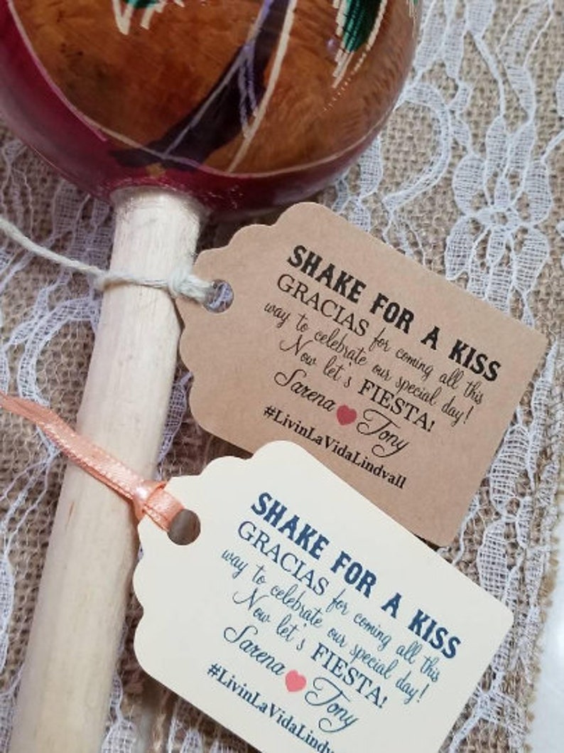 Maracas Favor Tags Wedding tags Thank You tags Favor tags | Etsy