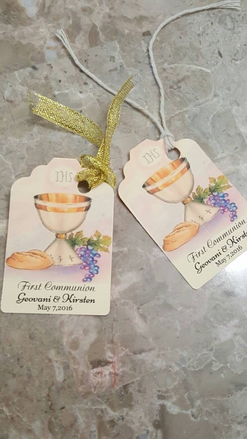 First Holy Communion Favor Tags, Communion Boy, Communion Favor Tag ...
