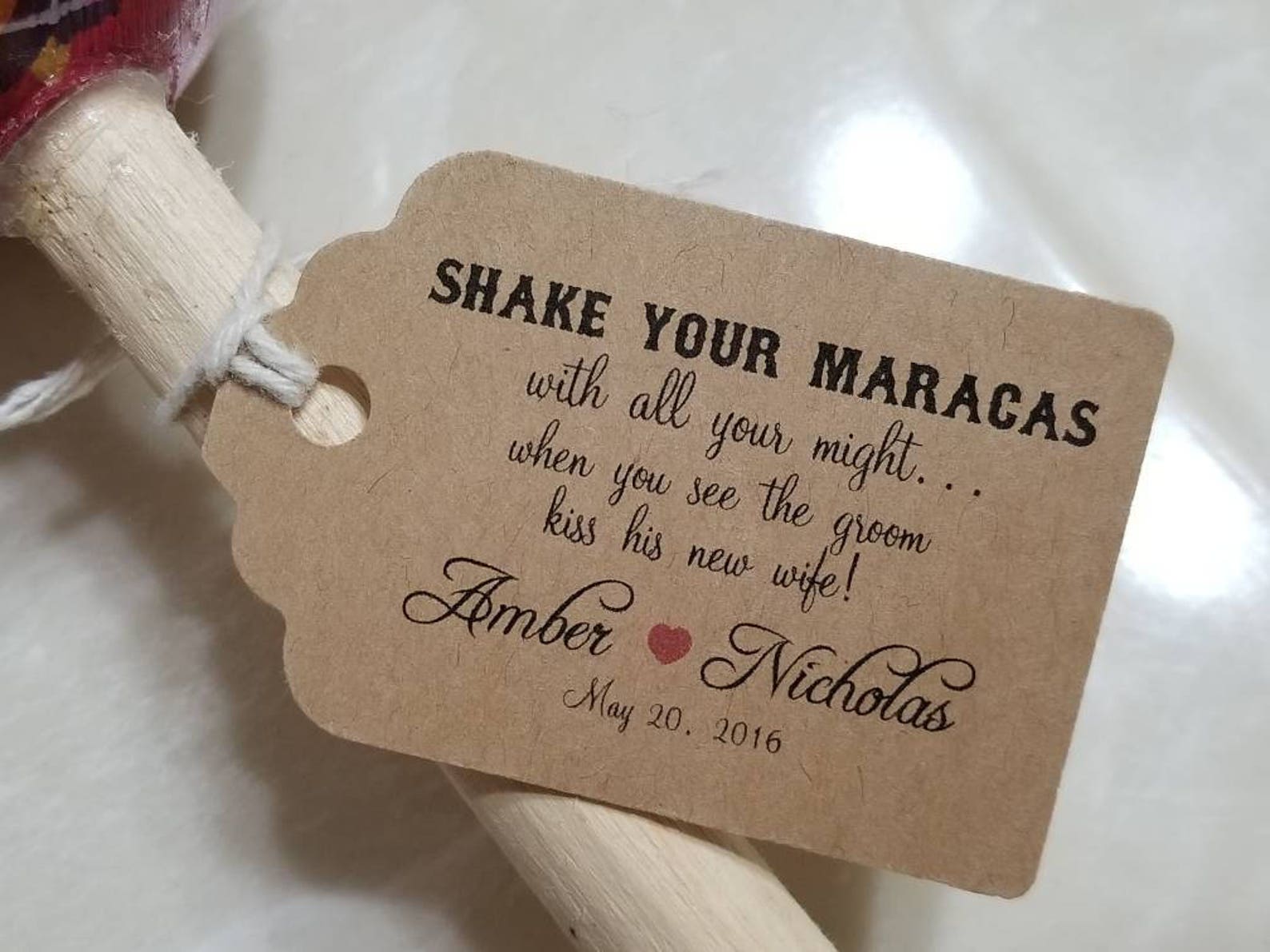 MARACAS Tags 2.5l X1.8w Wedding Tags Thank You - Etsy
