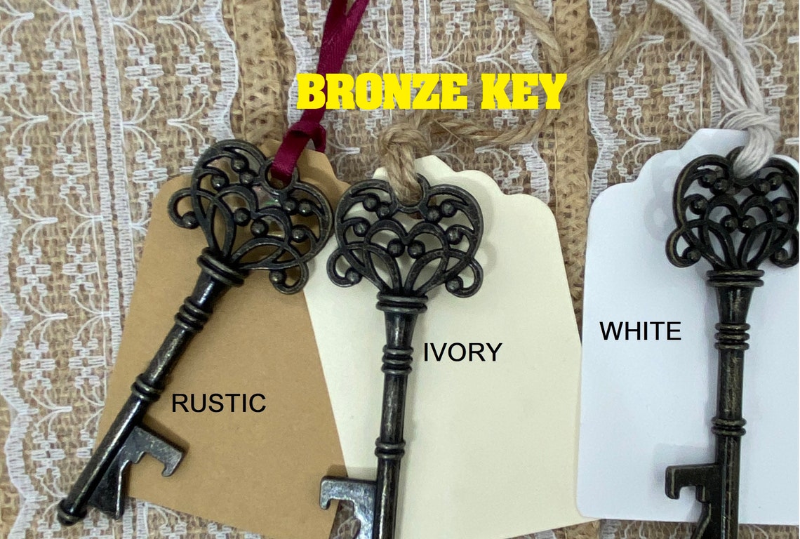 Key Bottle Openers AND Tags Housewarming Party Skeleton Key - Etsy
